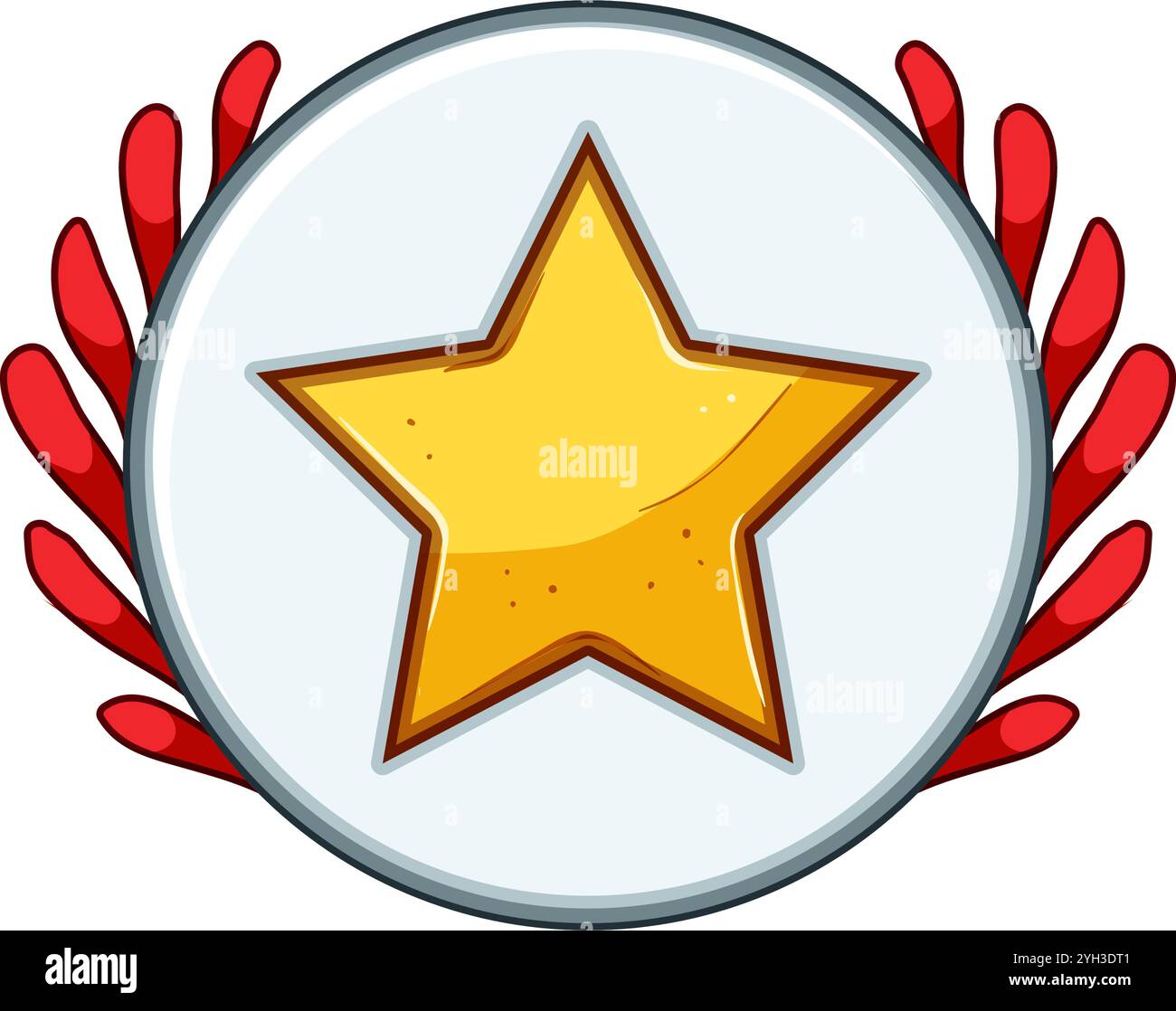emblem star badge cartoon vector illustration Stock Vector Image & Art ...