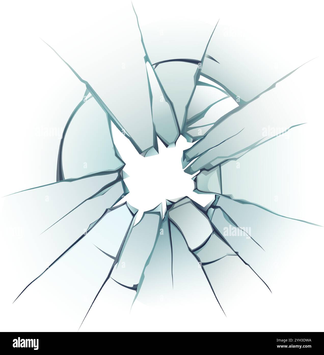 Radial cracks Cut Out Stock Images & Pictures - Alamy