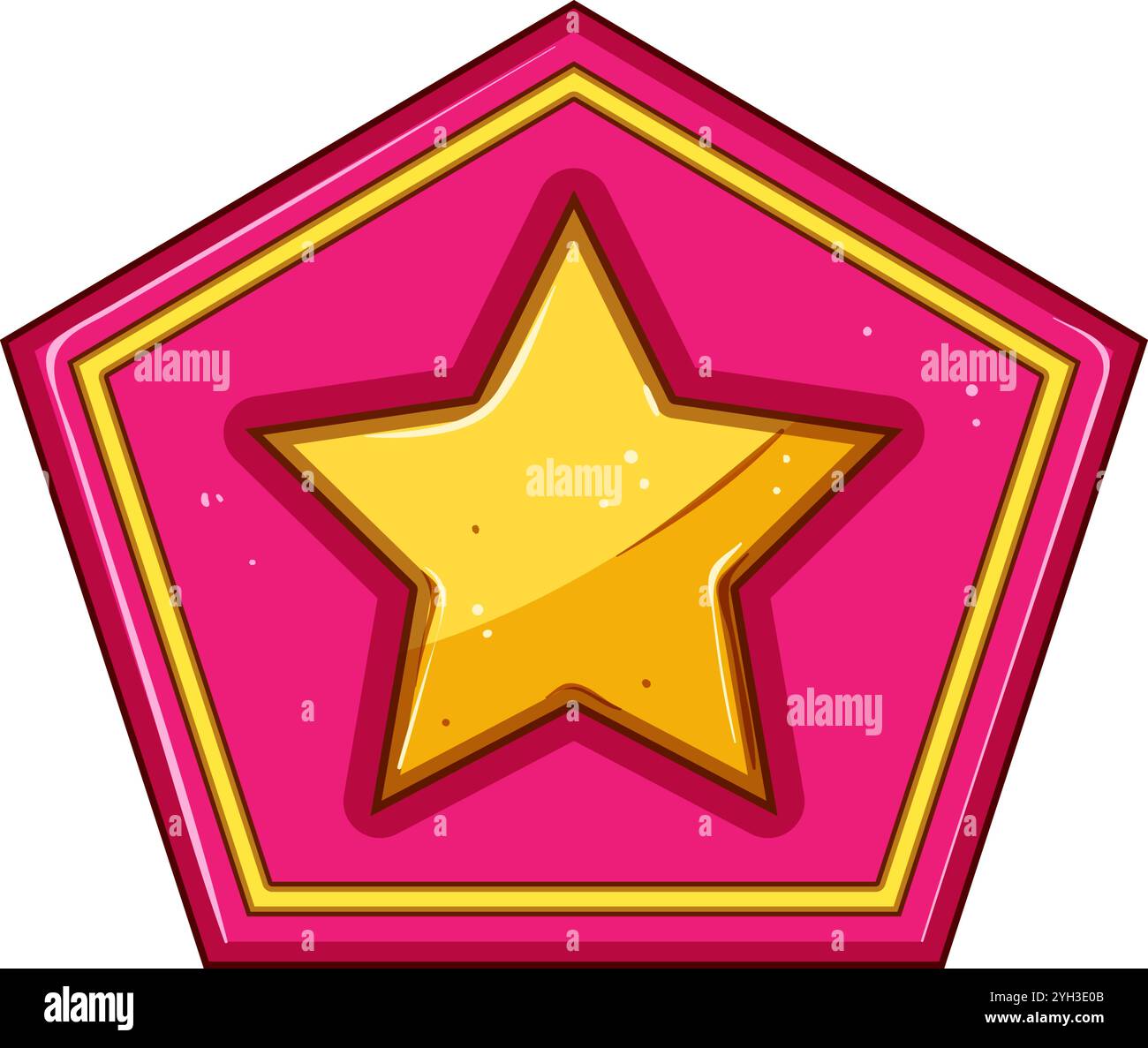 honor star badge cartoon vector illustration Stock Vector Image & Art ...