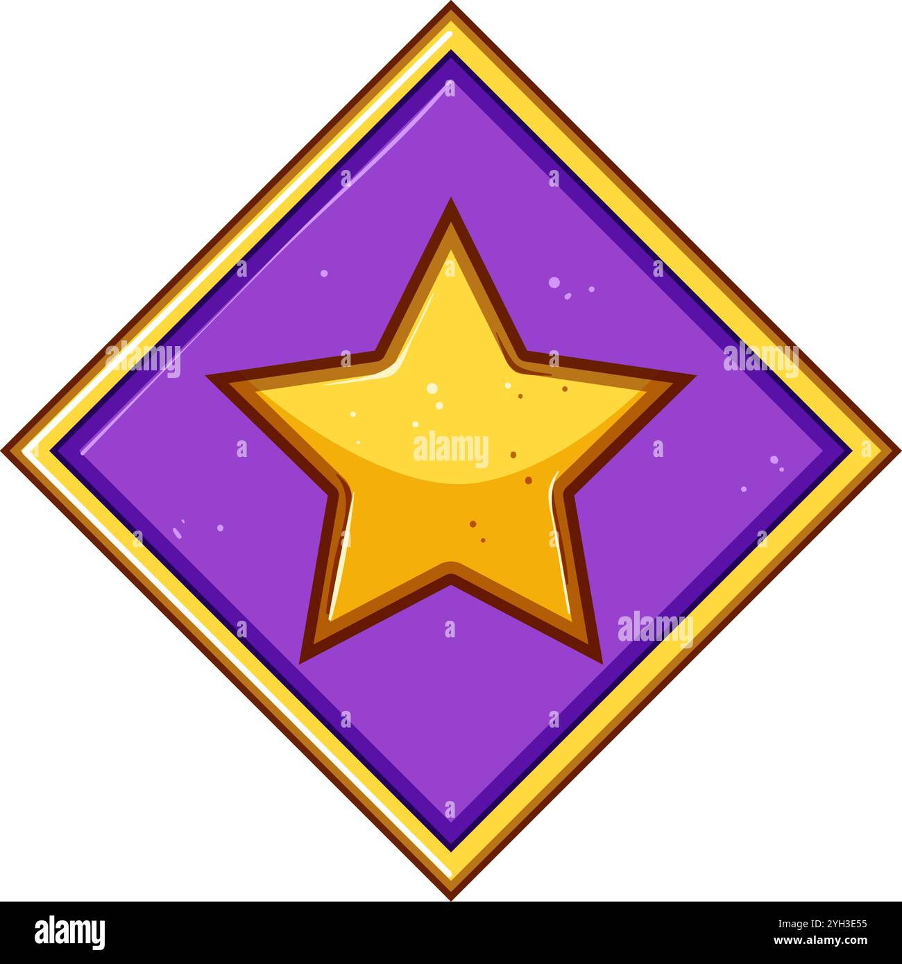 insignia star badge cartoon vector illustration Stock Vector Image ...