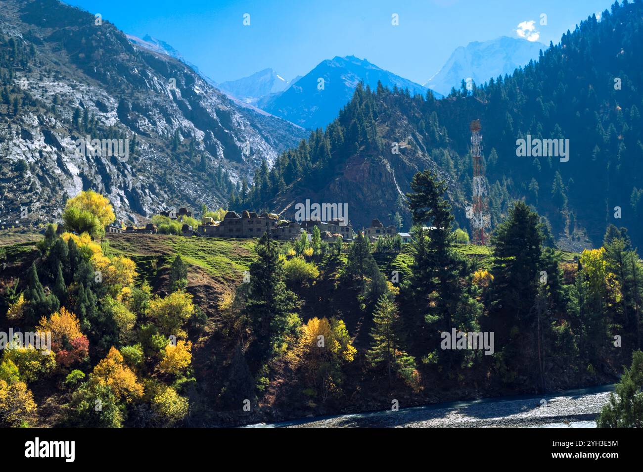 Landscape in the summer. Miyar Valley is a remote and scenic valley in ...