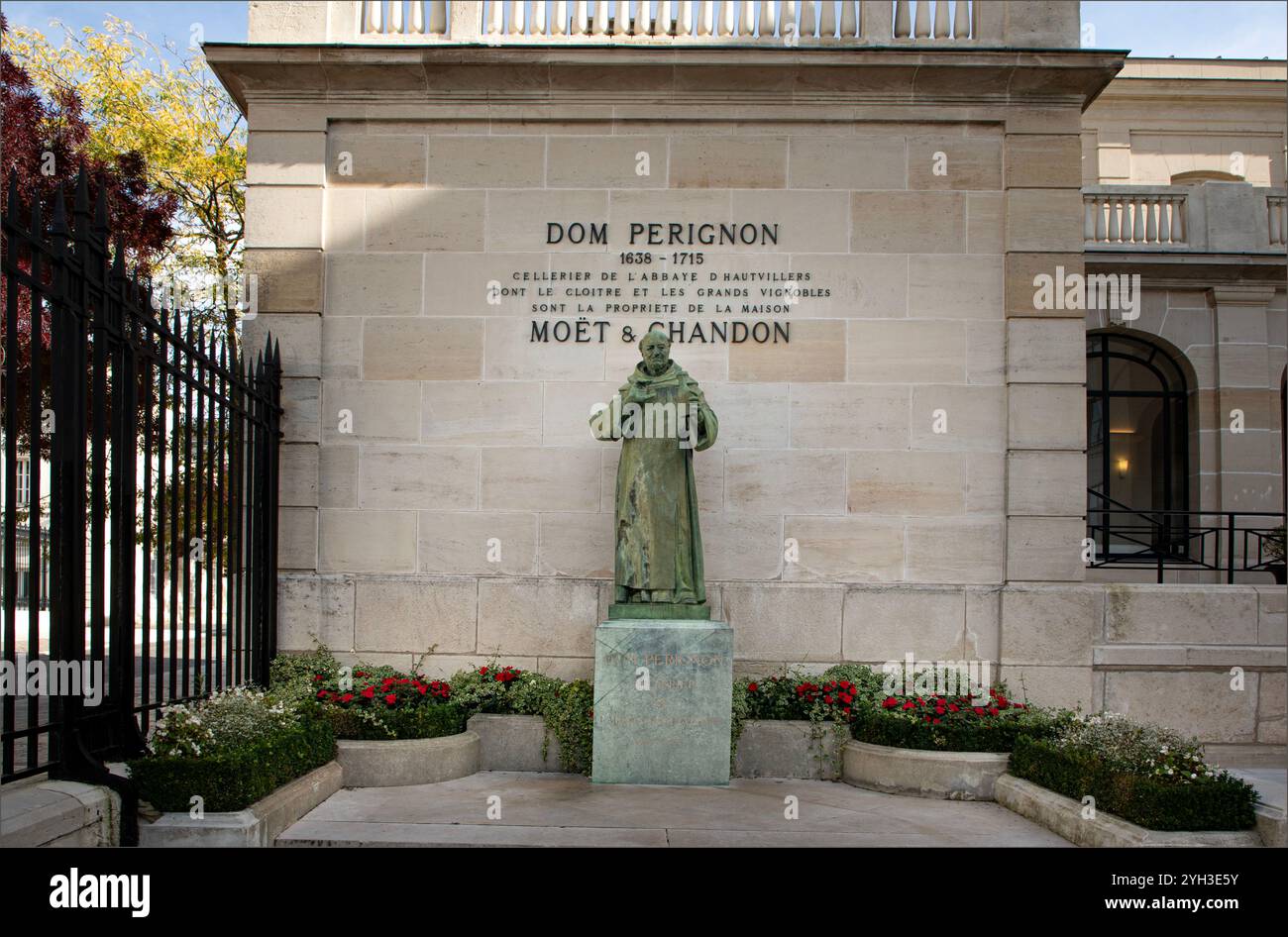 Epernay, Champagne, France - October 13th 2024 - Statue of the world ...