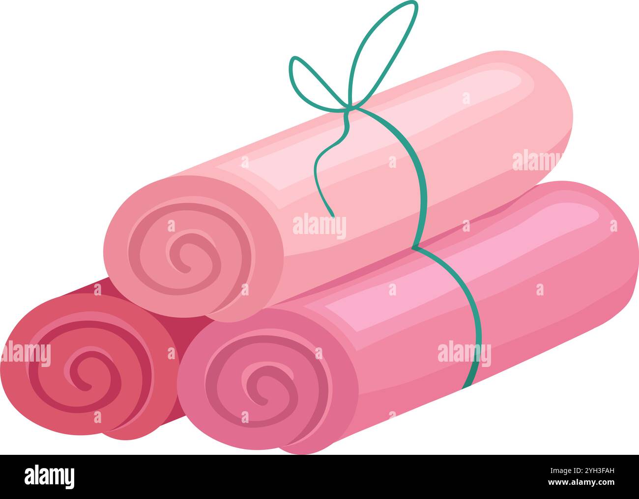 White pink towel on Stock Vector Images - Alamy