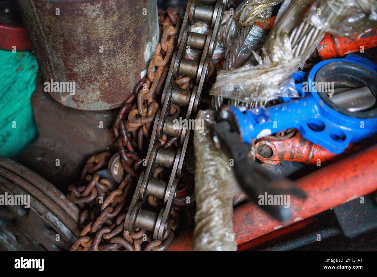 Old engine parts decoration Stock Photo - Alamy