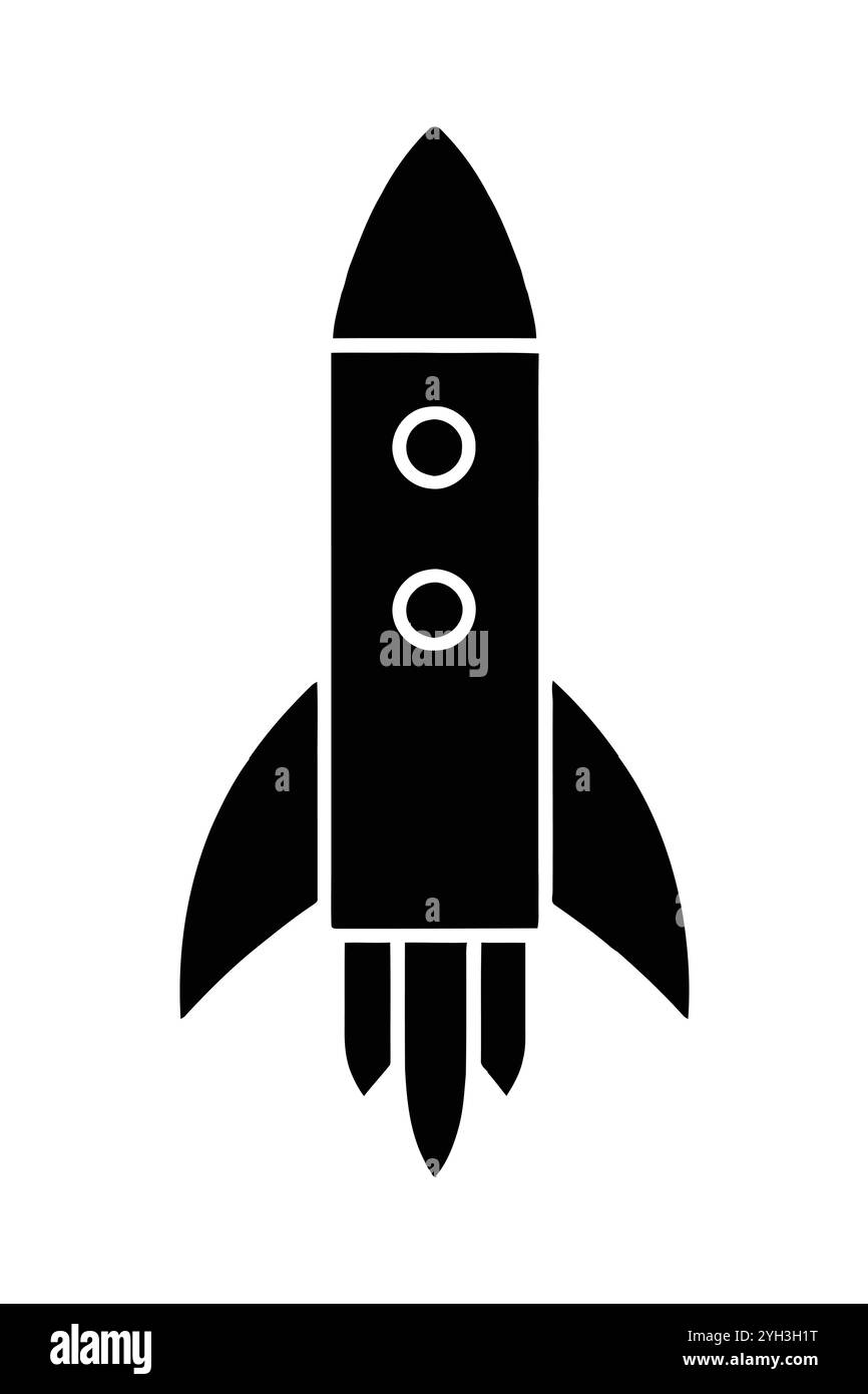Rocket icon vector isolated on white background Stock Vector Image ...