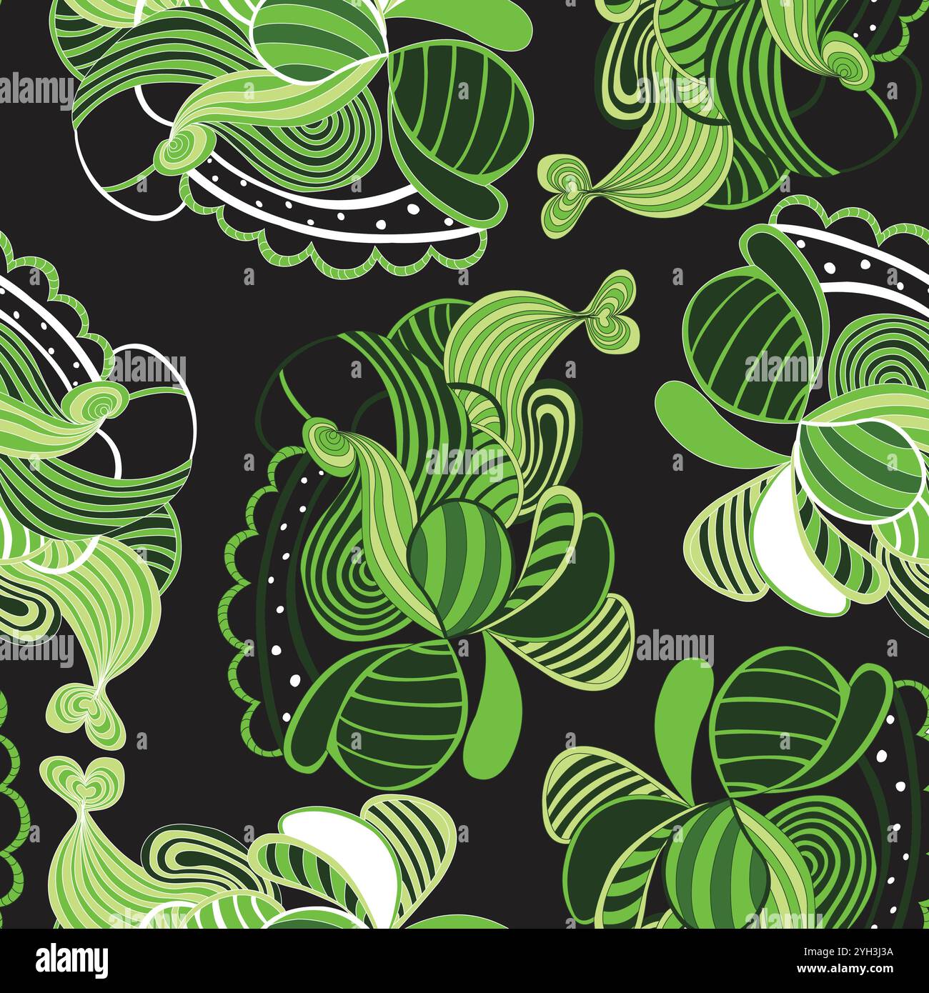 Colorful striped bush endless wallpaper design; abstract paisley with ...