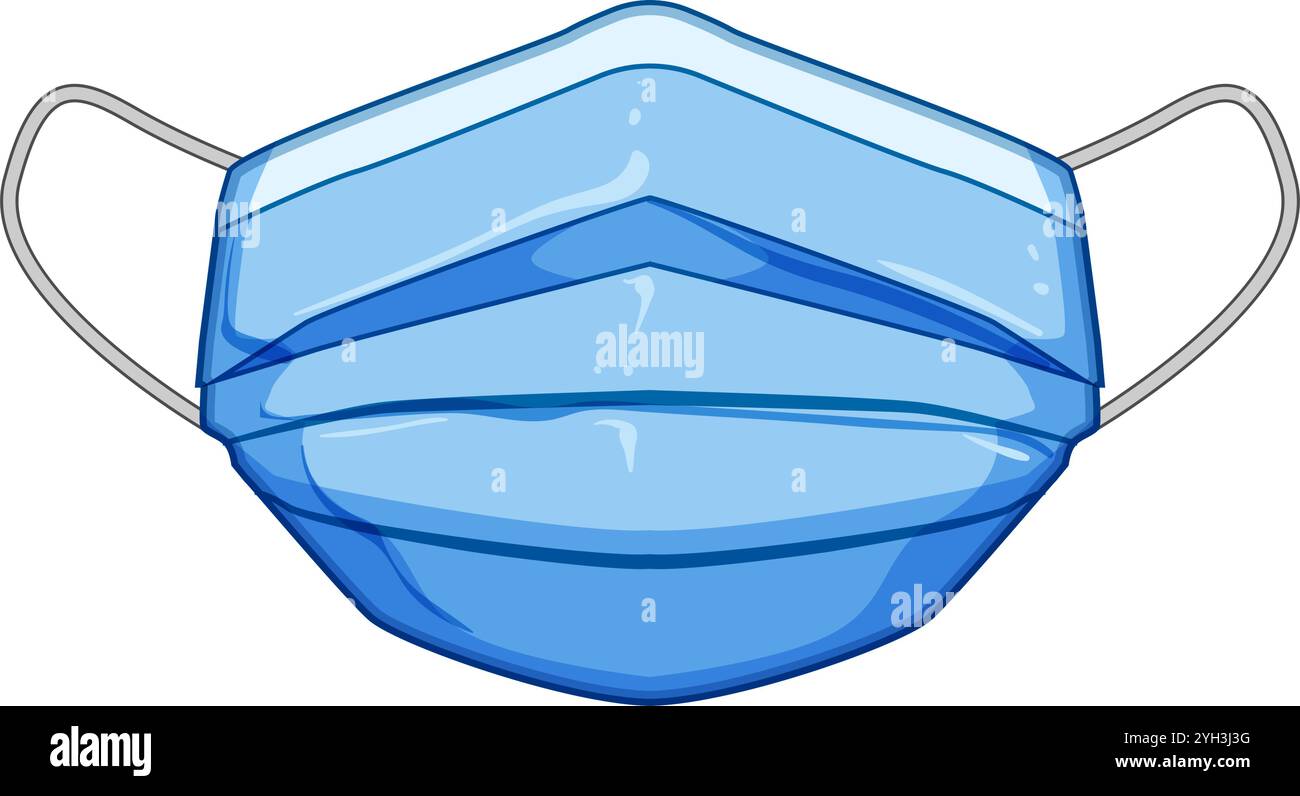 shield surgical mask cartoon vector illustration Stock Vector Image ...