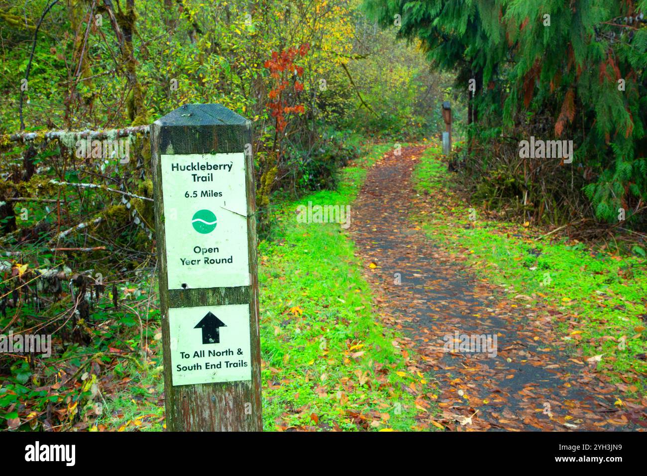 Huckleberry Trail sign, Molalla River Corridor Recreation Area, Salem ...