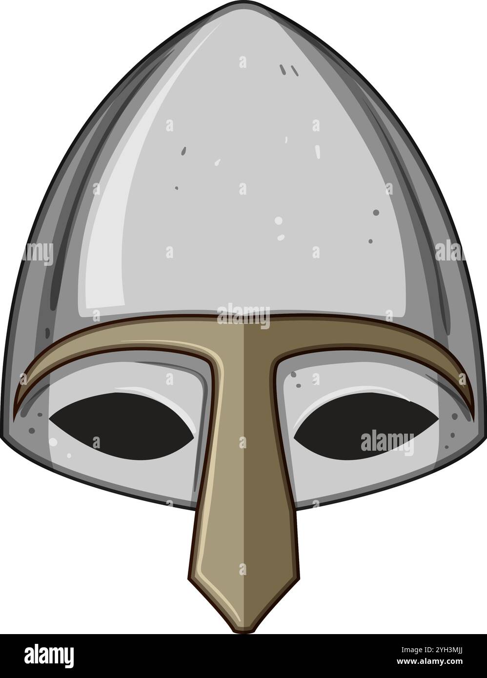 medieval viking helmet cartoon vector illustration Stock Vector Image ...