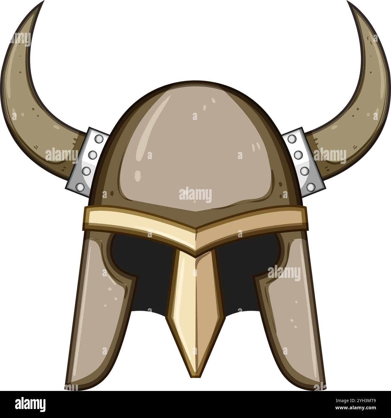 warrior viking helmet cartoon vector illustration Stock Vector Image ...