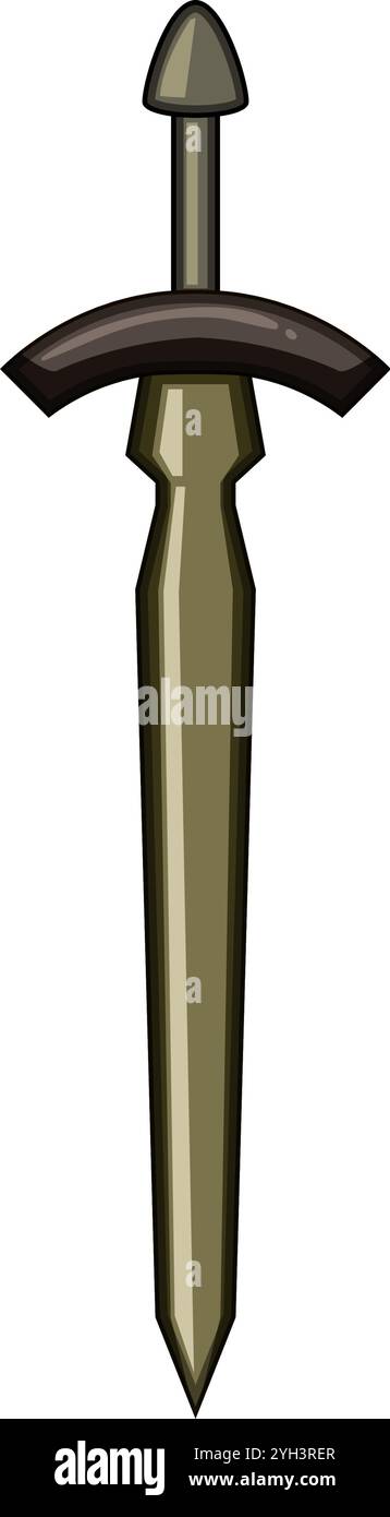 blade viking sword cartoon vector illustration Stock Vector Image & Art ...