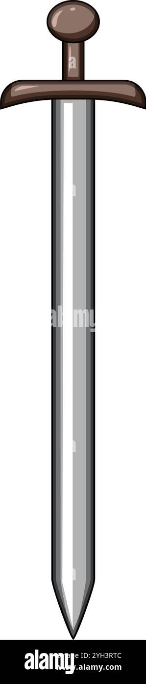 warrior viking sword cartoon vector illustration Stock Vector Image ...