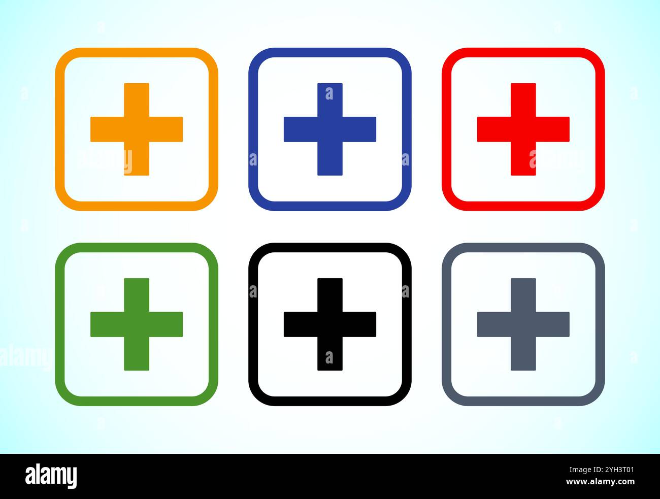 Plus icon design, Add icon set colorful design Stock Vector Image & Art ...