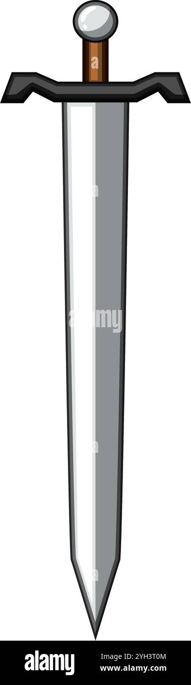 norse viking sword cartoon vector illustration Stock Vector Image & Art ...