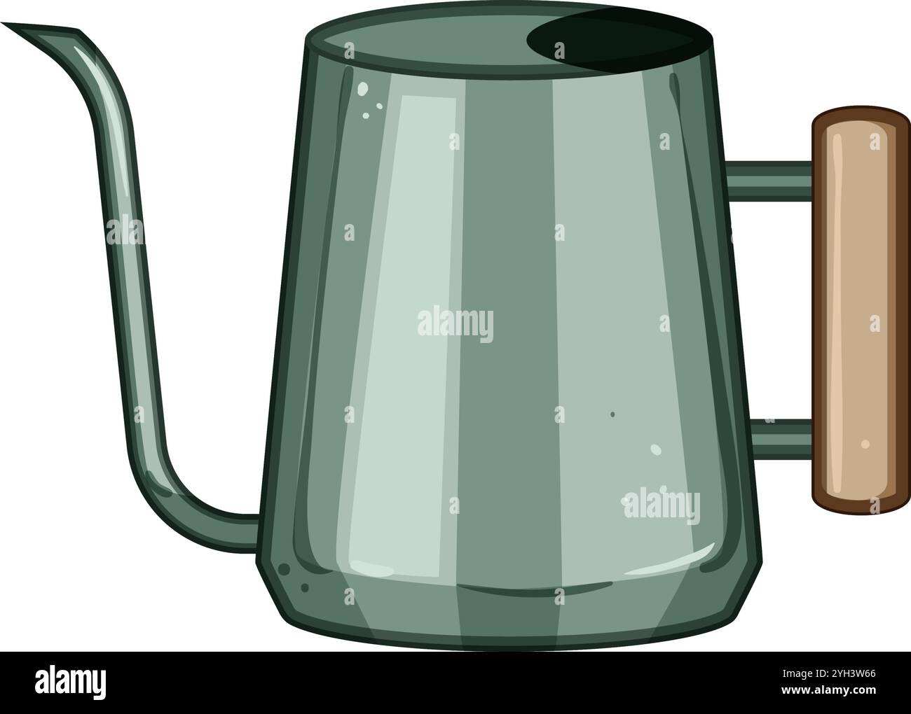 durable watering can metal cartoon vector illustration Stock Vector ...
