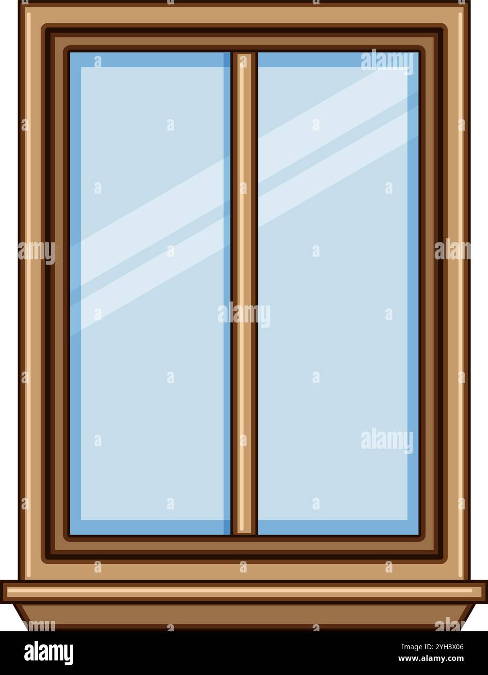 transom window frame cartoon vector illustration Stock Vector Image ...