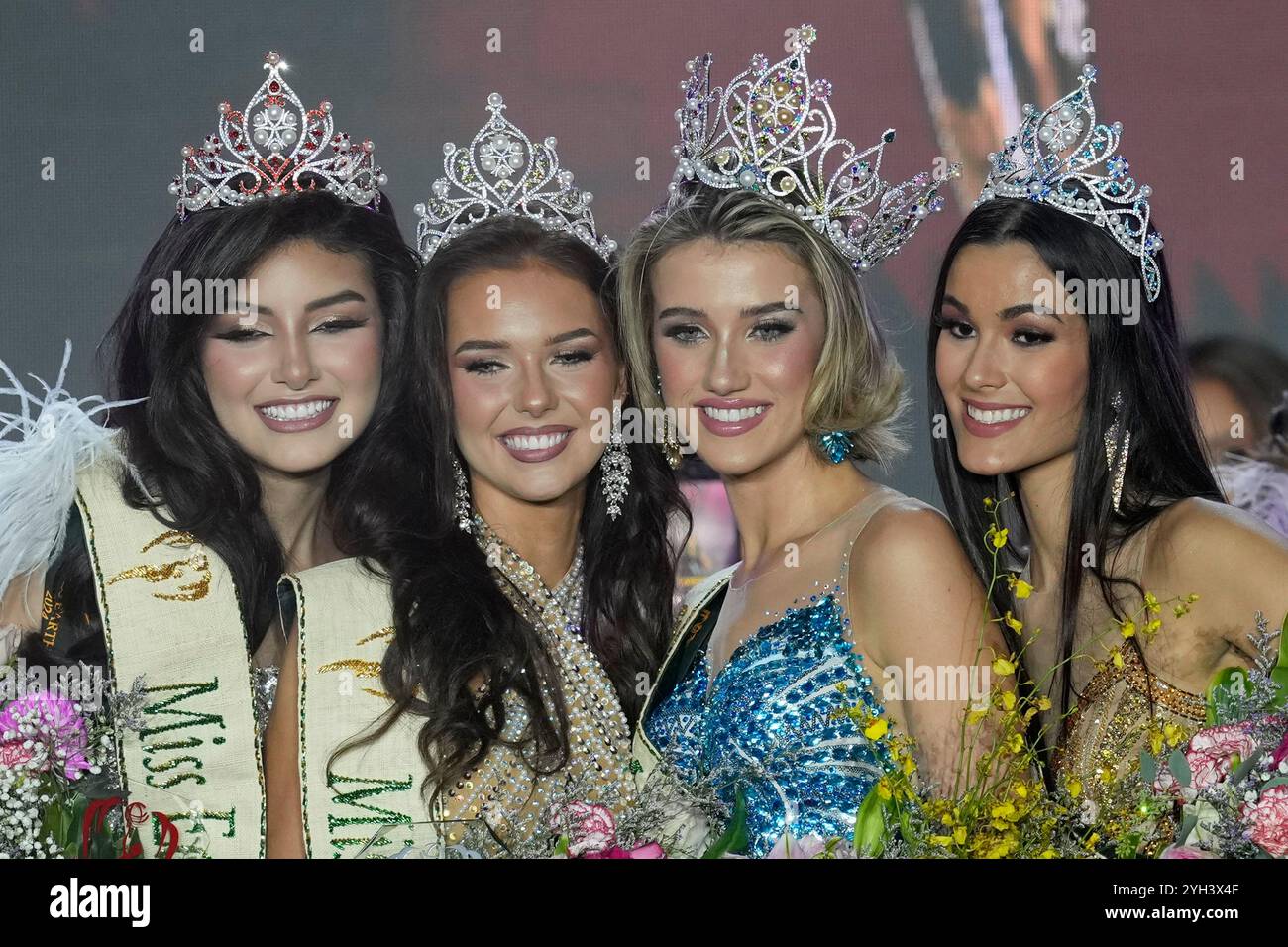 New Miss Earth 2024 Jessica Lane, second from right, of Australia ...
