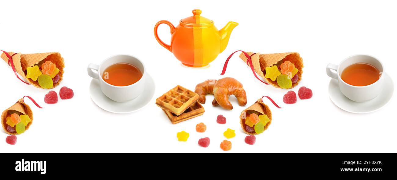 Cup tea teapot cookies Cut Out Stock Images & Pictures - Alamy