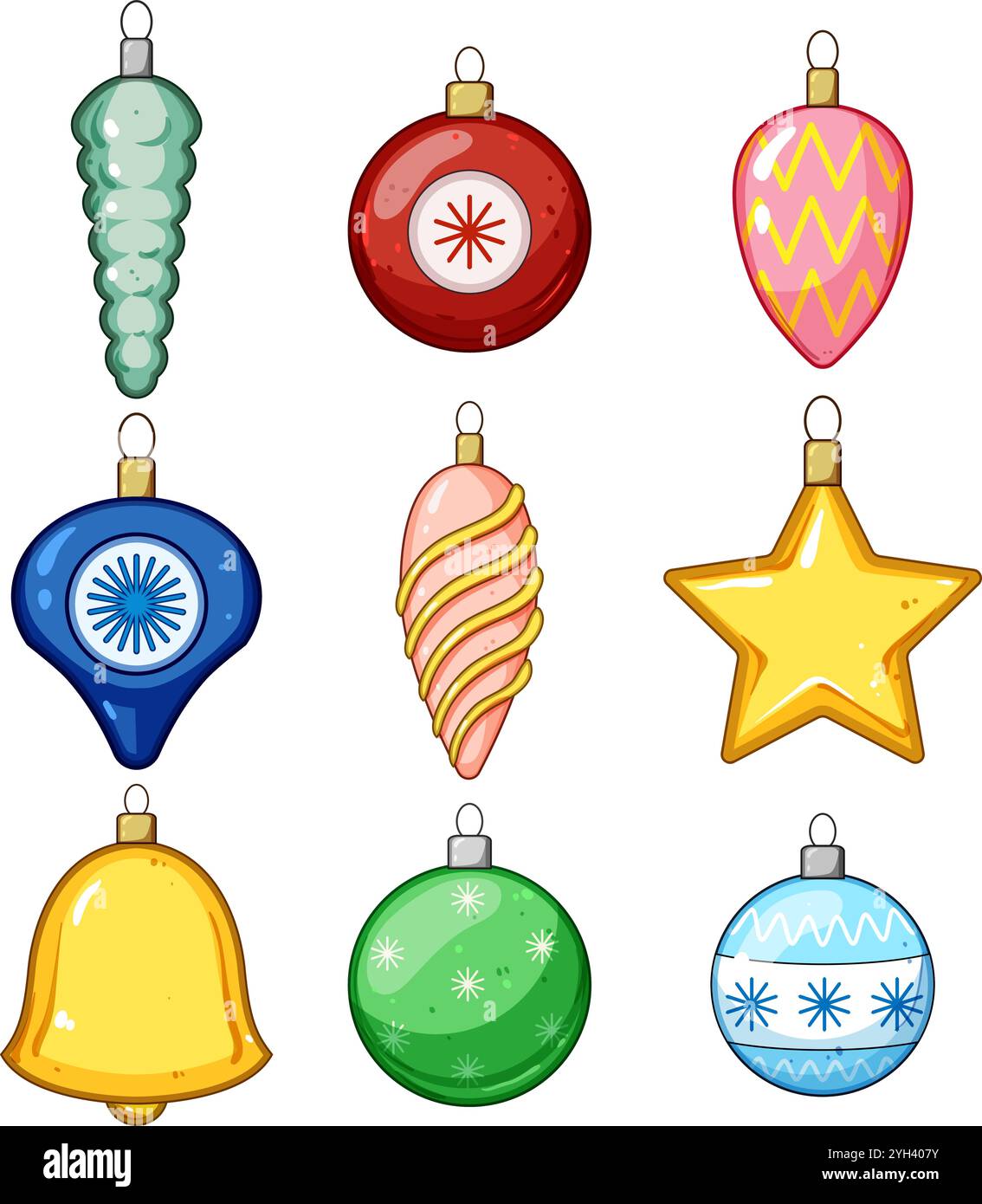 christmas toys set cartoon vector illustration Stock Vector Image & Art ...