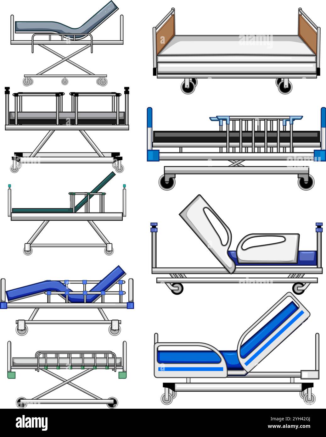 Hospital bed mobility bed Cut Out Stock Images & Pictures - Alamy