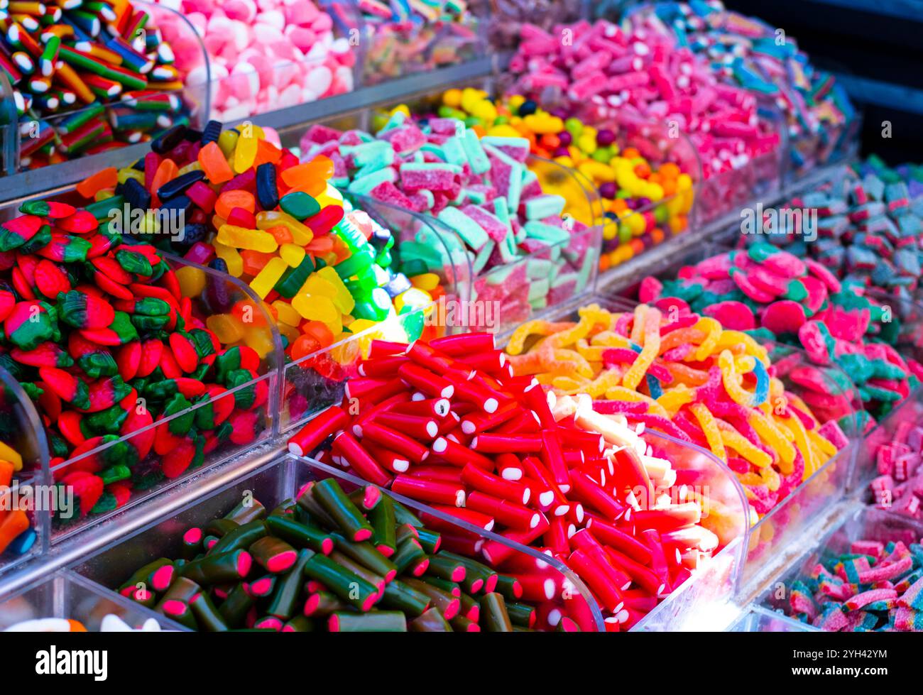 Candy Display at the Market Stock Photo - Alamy