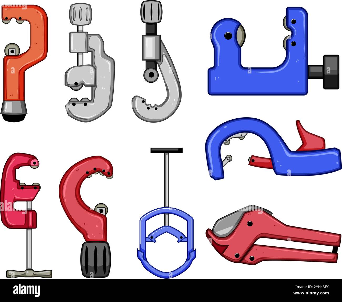pipe cutter set cartoon vector illustration Stock Vector Image & Art ...