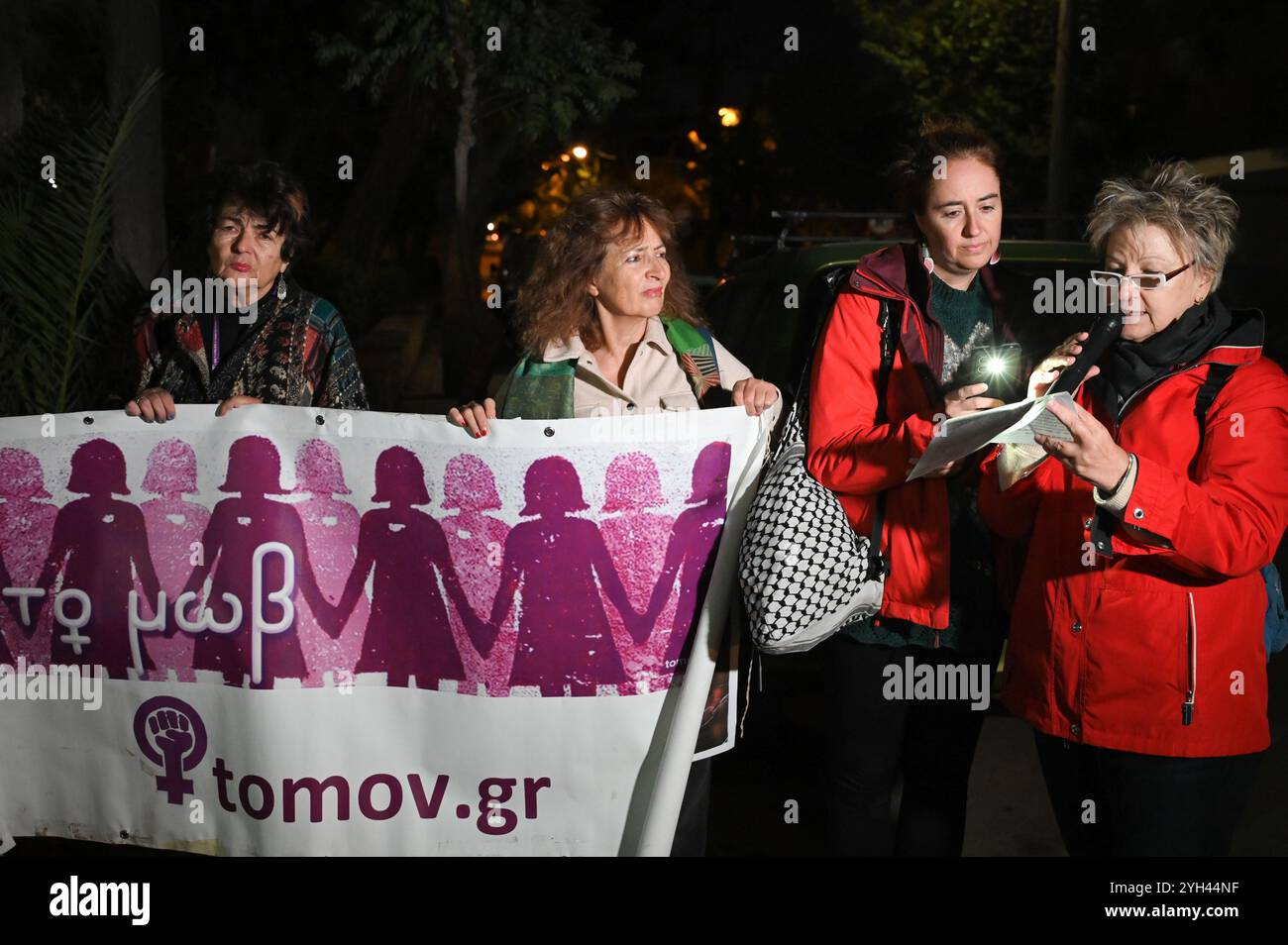 Athens, Greece. 7 November 2024. Members of feminist group protest in ...