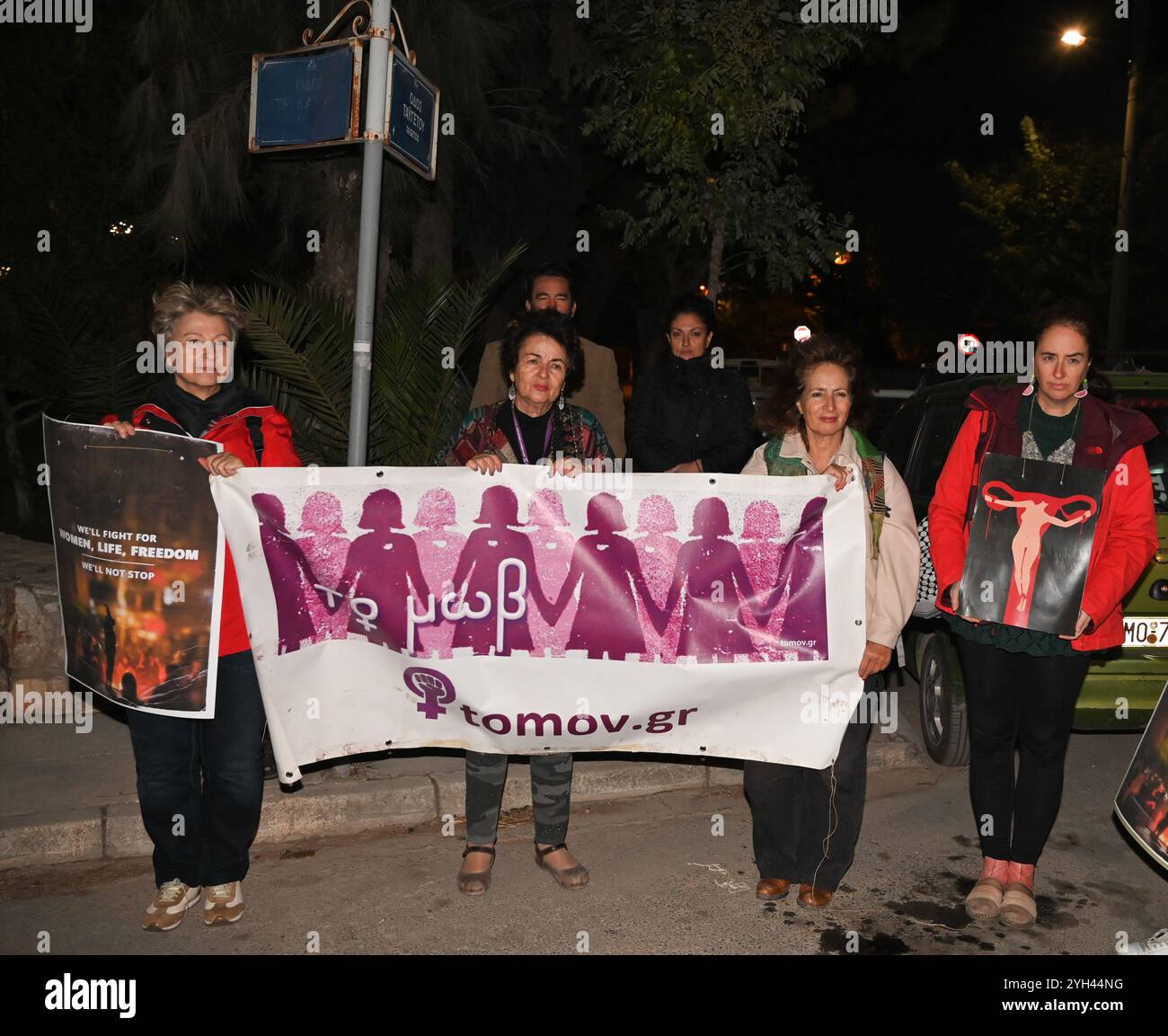 Athens, Greece. 7 November 2024. Members of feminist group protest in ...