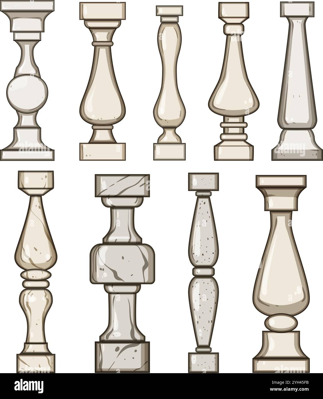 Elegant balcony balustrade Stock Vector Images - Alamy