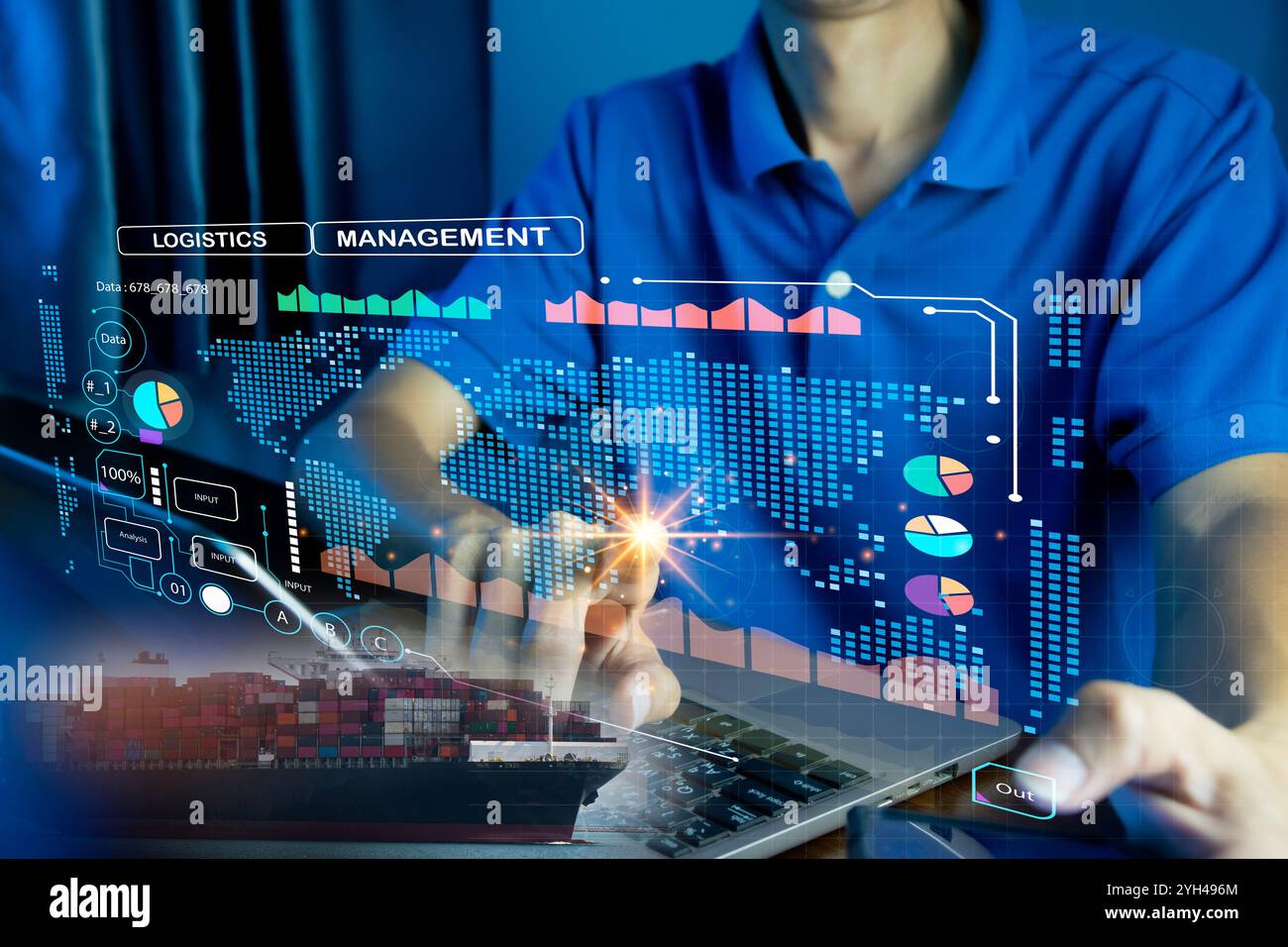 Supply Chain Management concept transportation and logistic suppliers ...