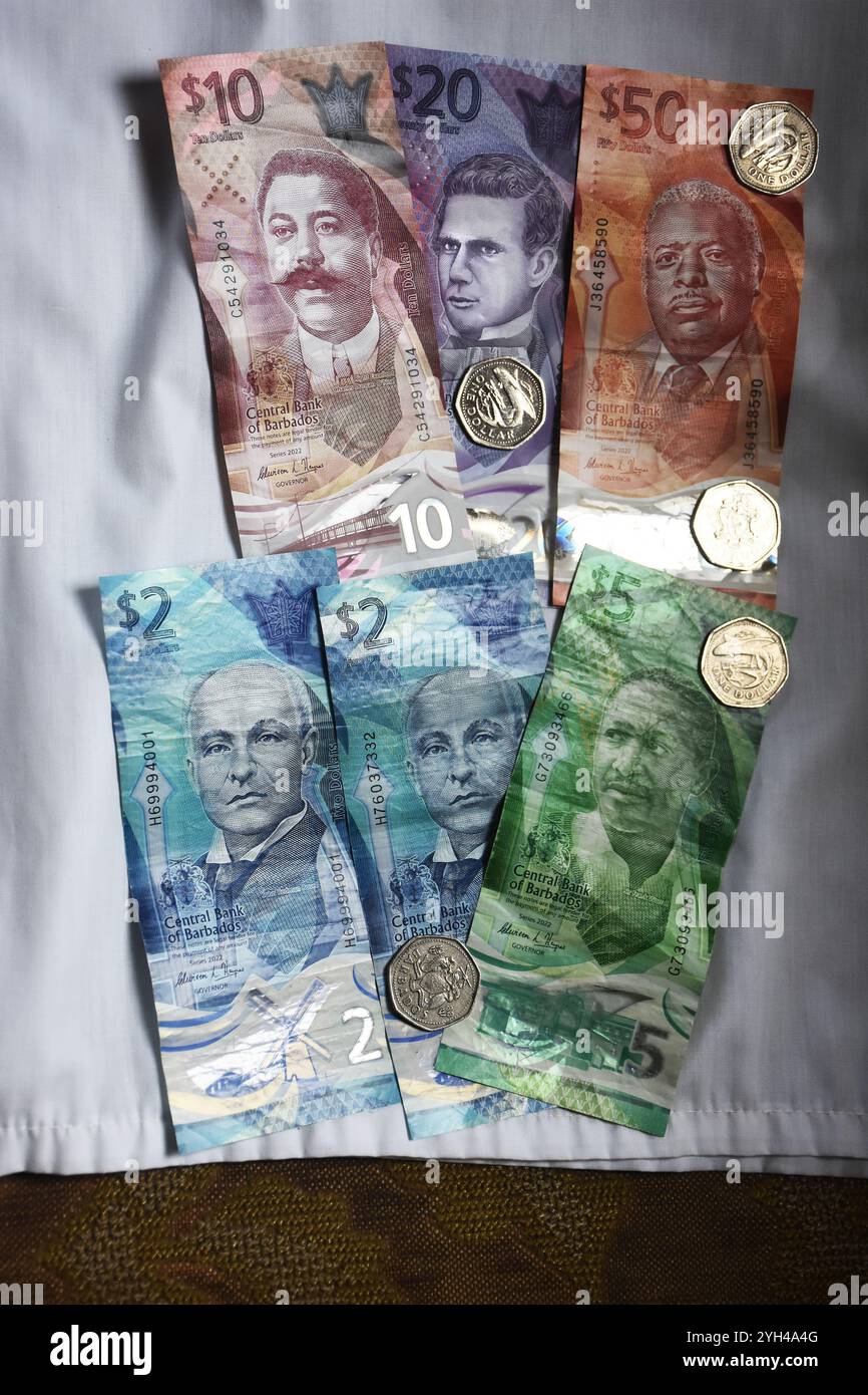 Barbados Currency Notes Stock Photo - Alamy