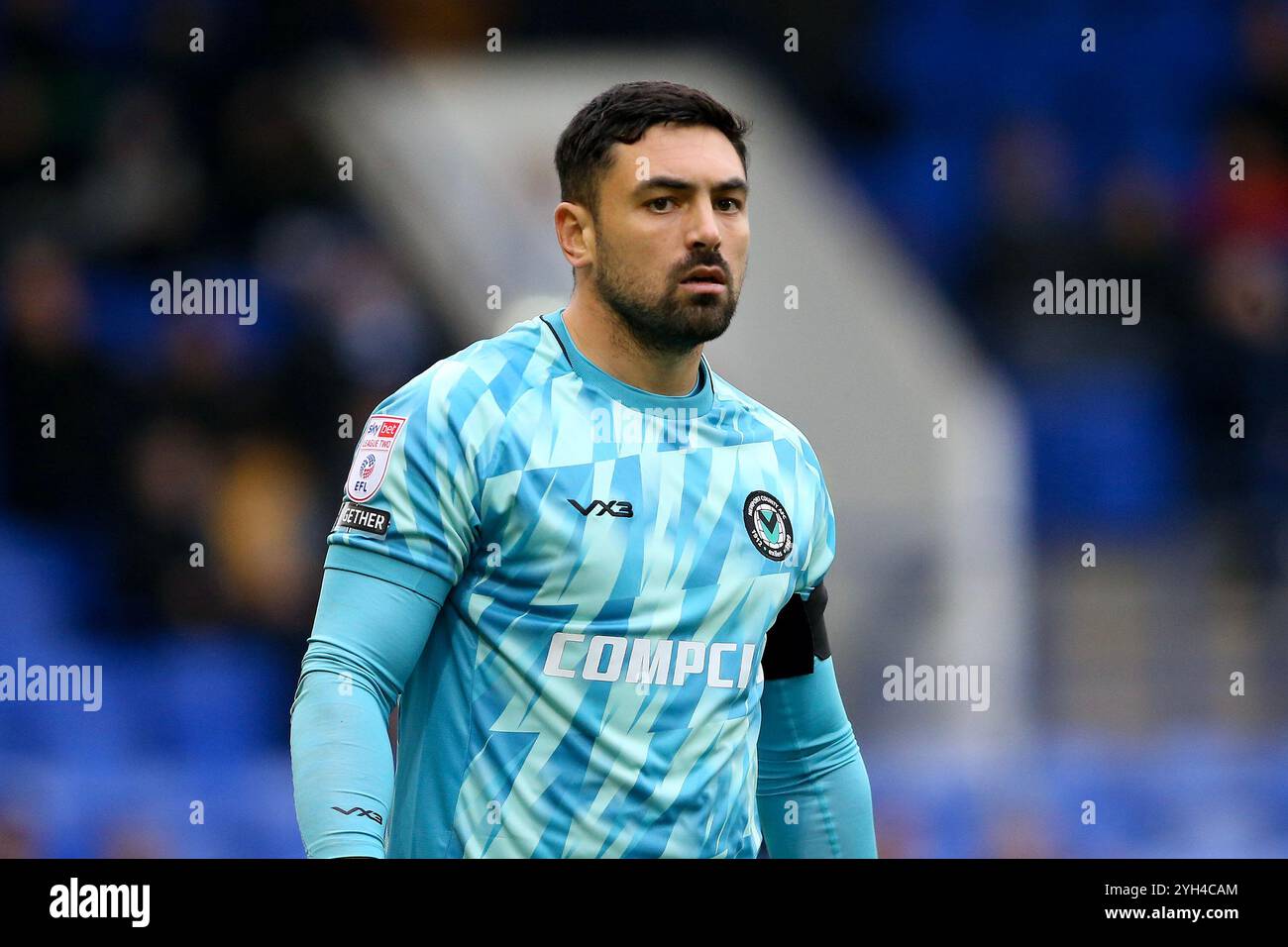 Birkenhead, UK. 09th Nov, 2024. Nick Townsend the Newport County ...