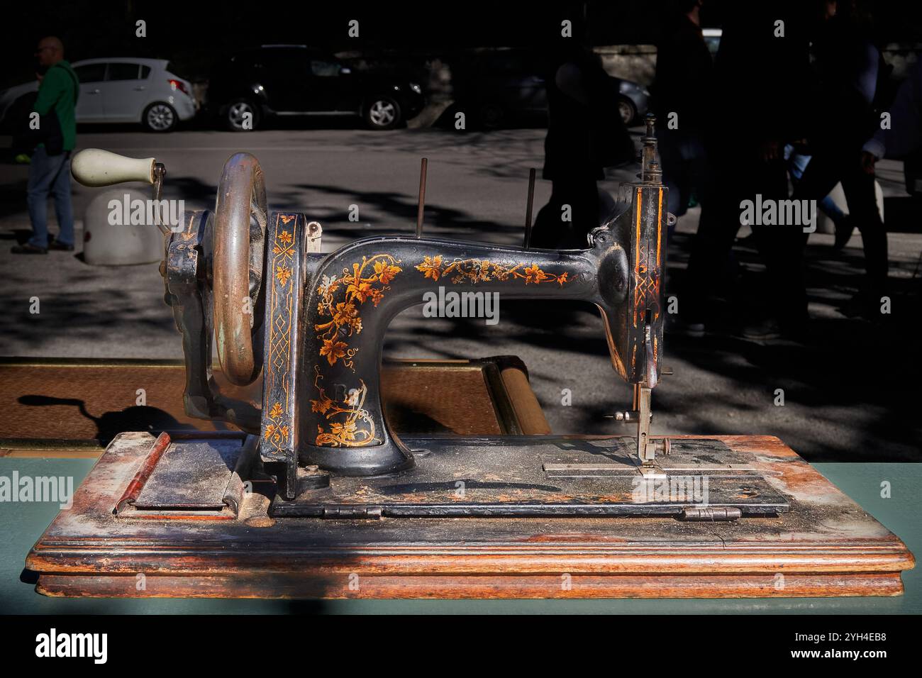 Trevi, Italy - 11 03 2024 - Singer sewing machine dating from the 1950s ...