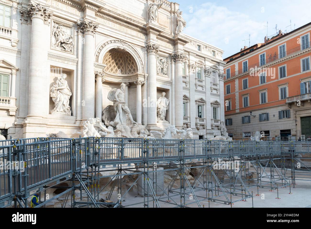 Italy, Rome. In the photo The Walkway at Trevi Fountain. EDITORIAL ...