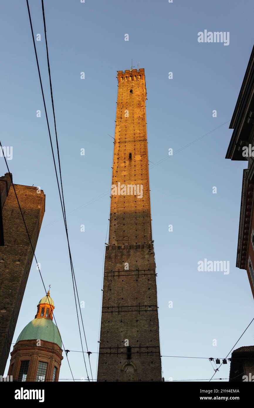 Bologna, Italy - November 2, 2024: The Asinelli Tower (the tallest) and ...