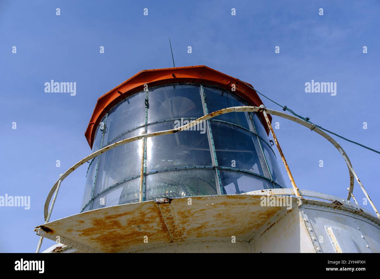 The lantern of Lange Jan, the highest lighthouse in Scandinavia, on the ...