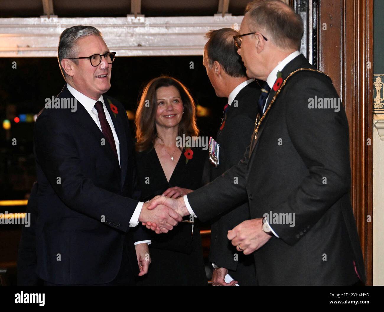 Prime Minister Sir Keir Starmer and his wife Victoria arriving to ...