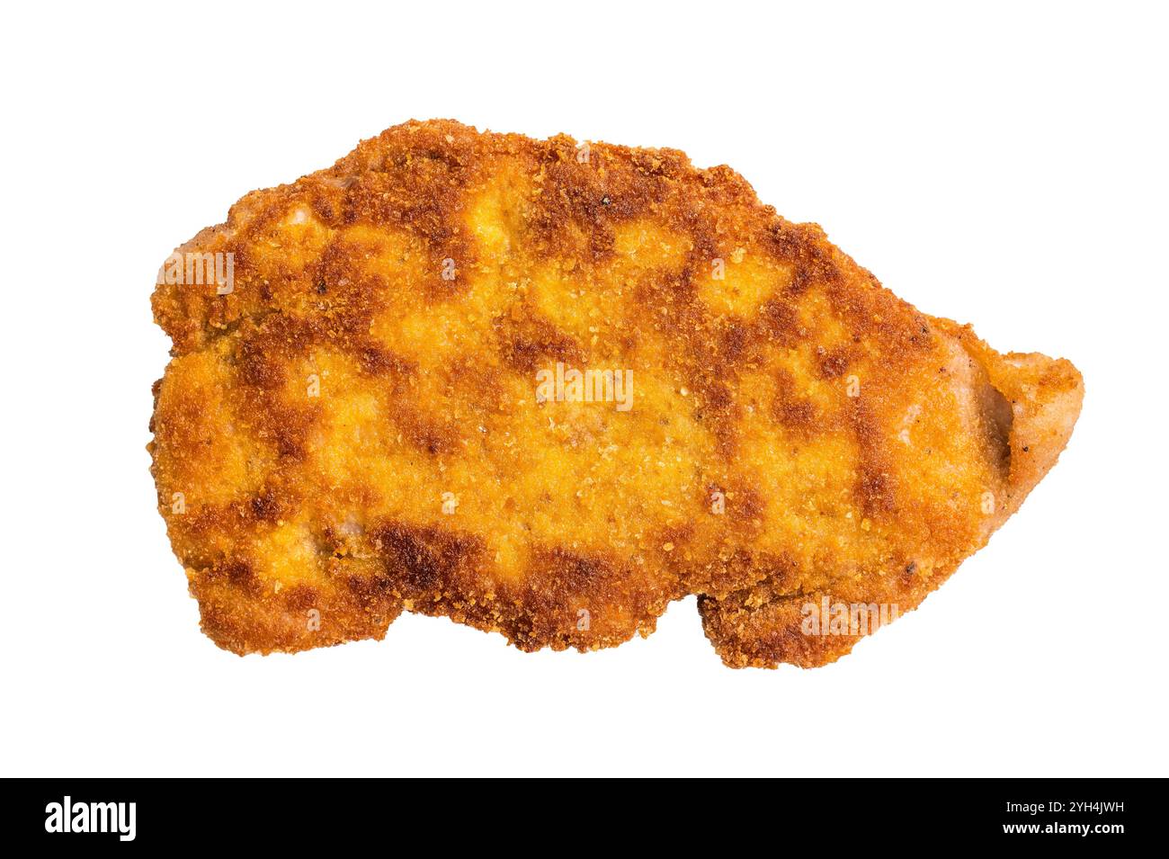 Breaded german weiner schnitzel steak, fried pork meat isolated on ...
