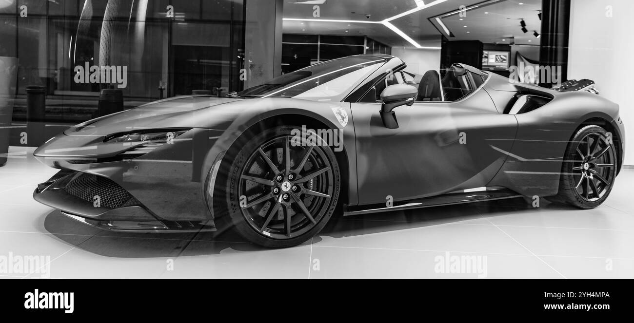 New York City, USA - August 09, 2023: Ferrari SF90 Stradale supercar ...