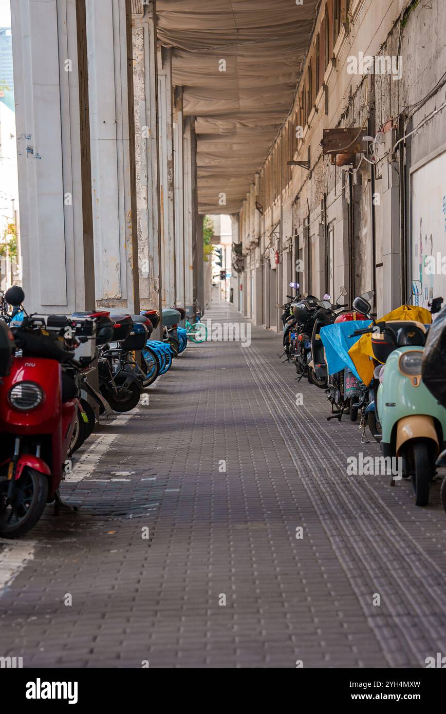 Bustling pedestrian walkway flanked hi-res stock photography and images ...