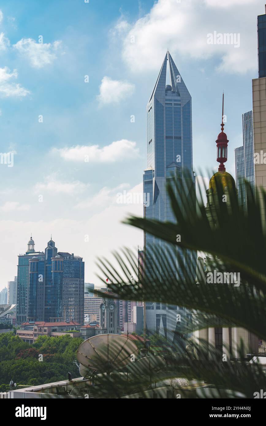 Shanghai Skyline with Jin Mao Tower and Traditional Architecture Stock ...