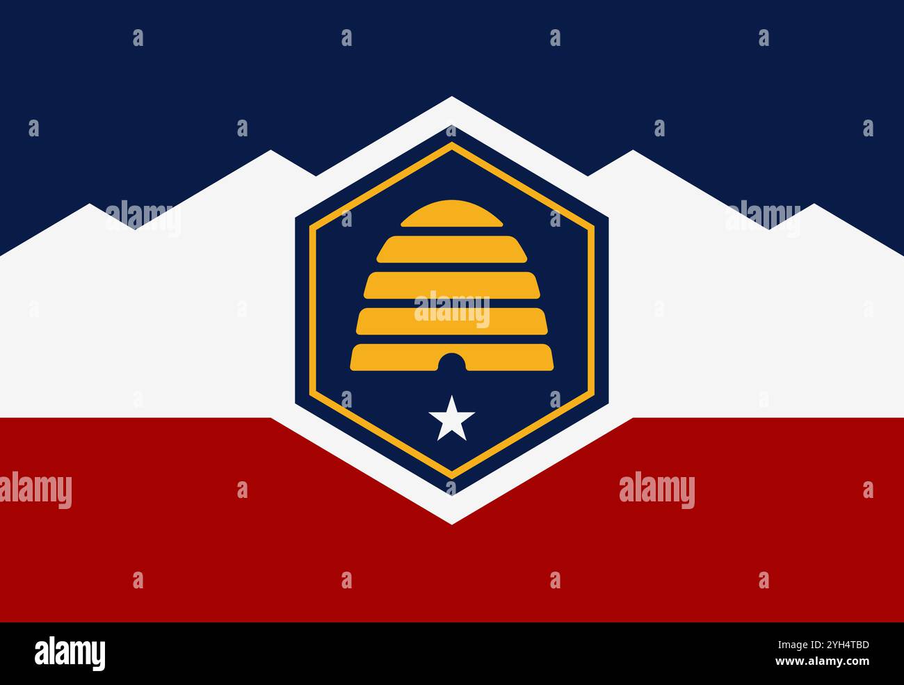 Utah State Flag background illustration Stock Photo - Alamy