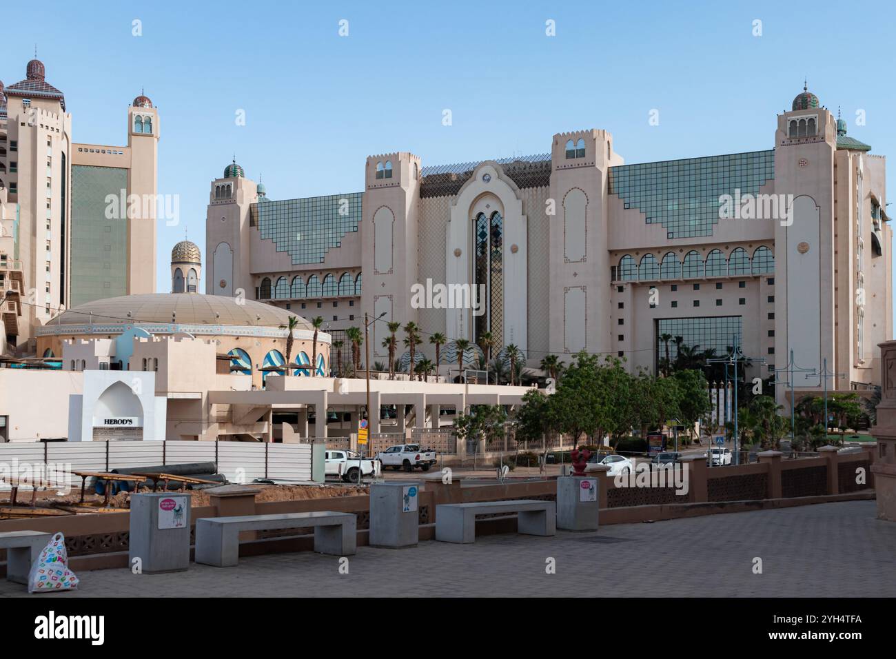 Eilat, Israel- May 10, 2024: Herods Palace Eilat royal property ...