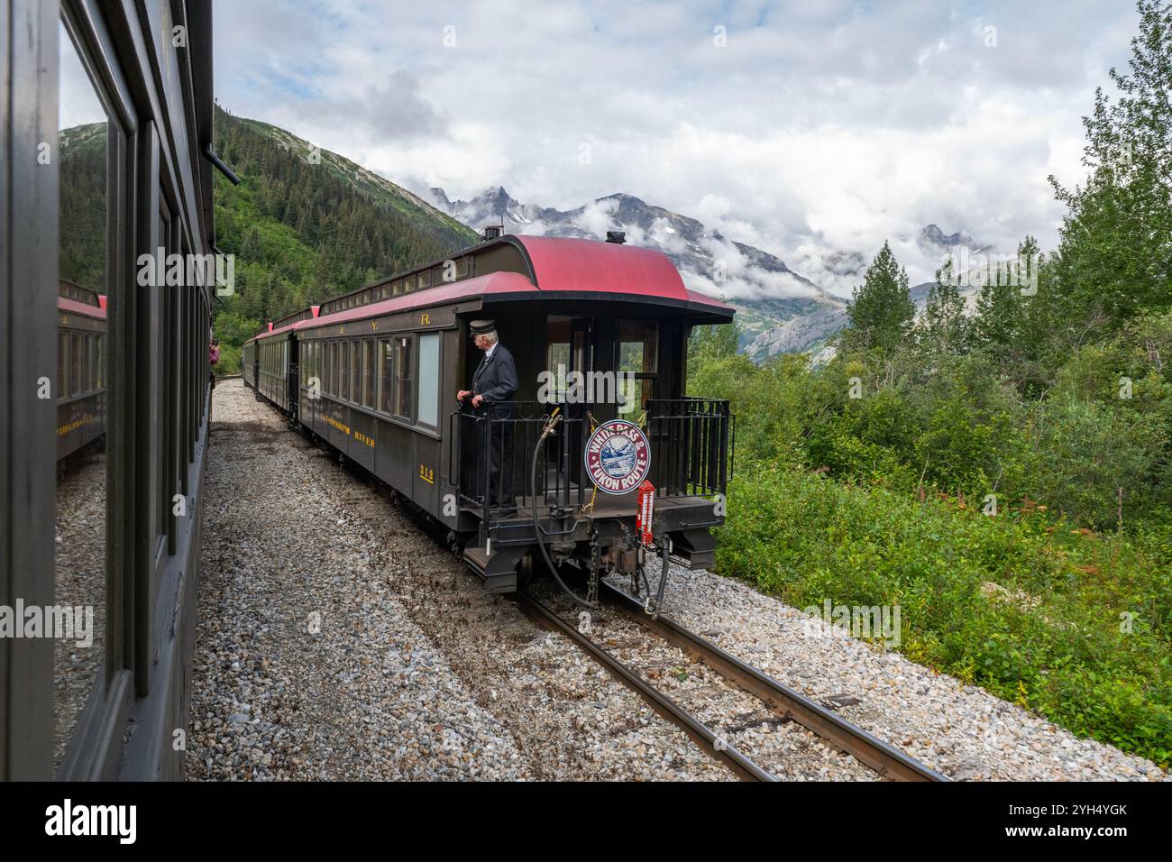USA, Alaska, Skagway. Historic White Pass and Yukon Route narrow-gauge ...