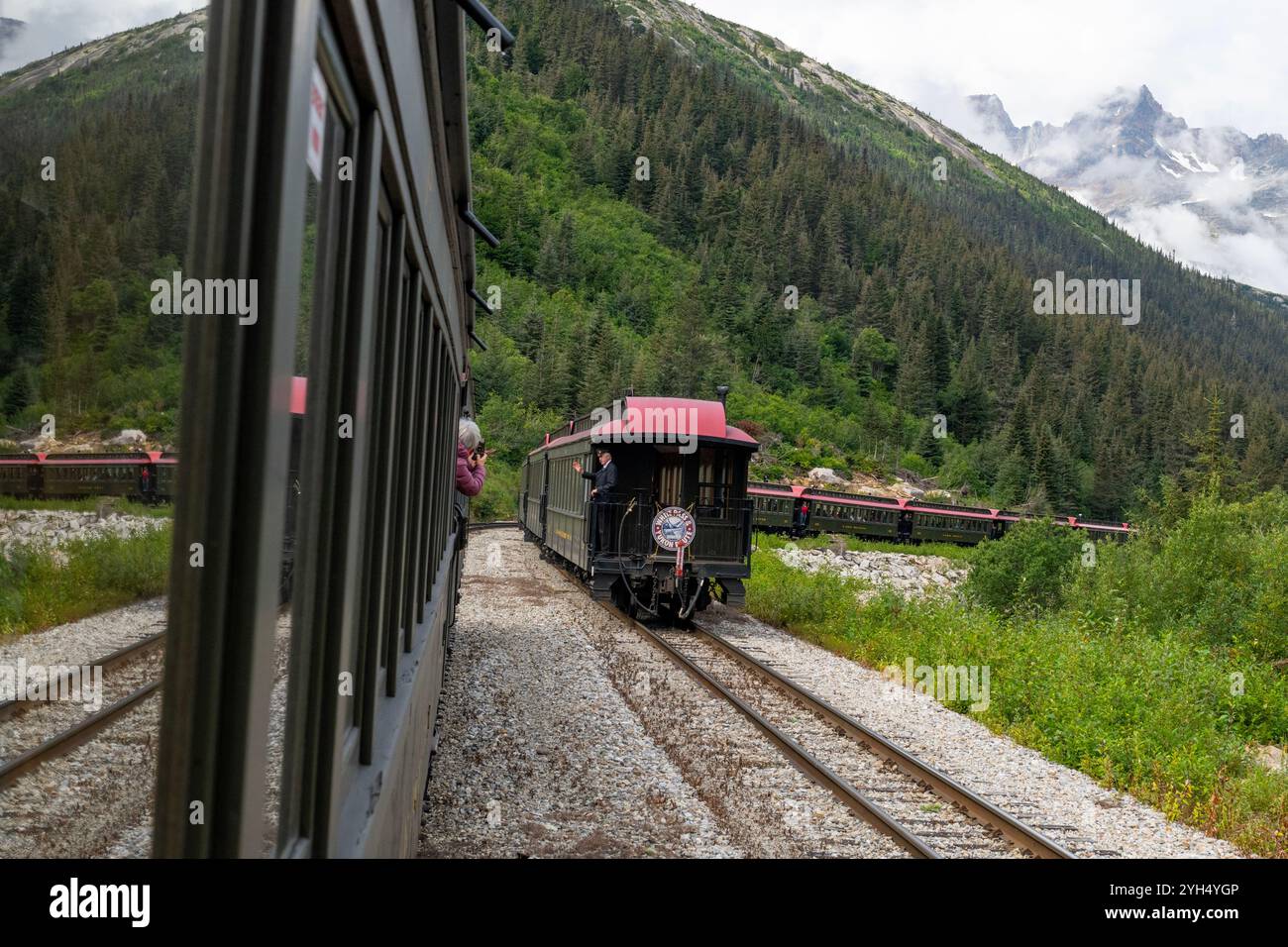 USA, Alaska, Skagway. Historic White Pass and Yukon Route narrow-gauge ...