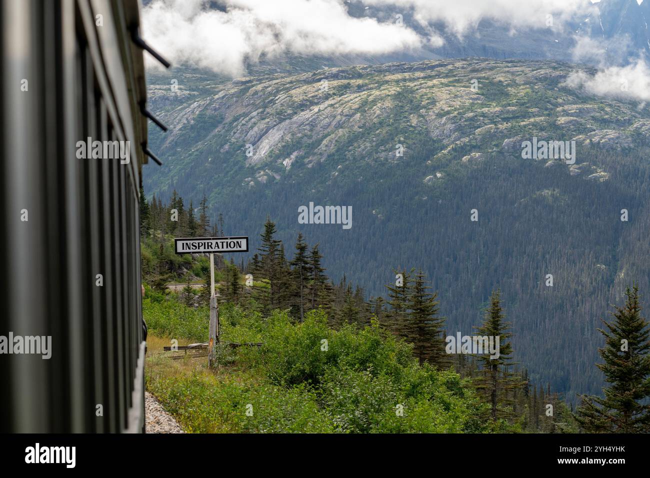 USA, Alaska, Skagway. Historic White Pass and Yukon Route narrow-gauge ...
