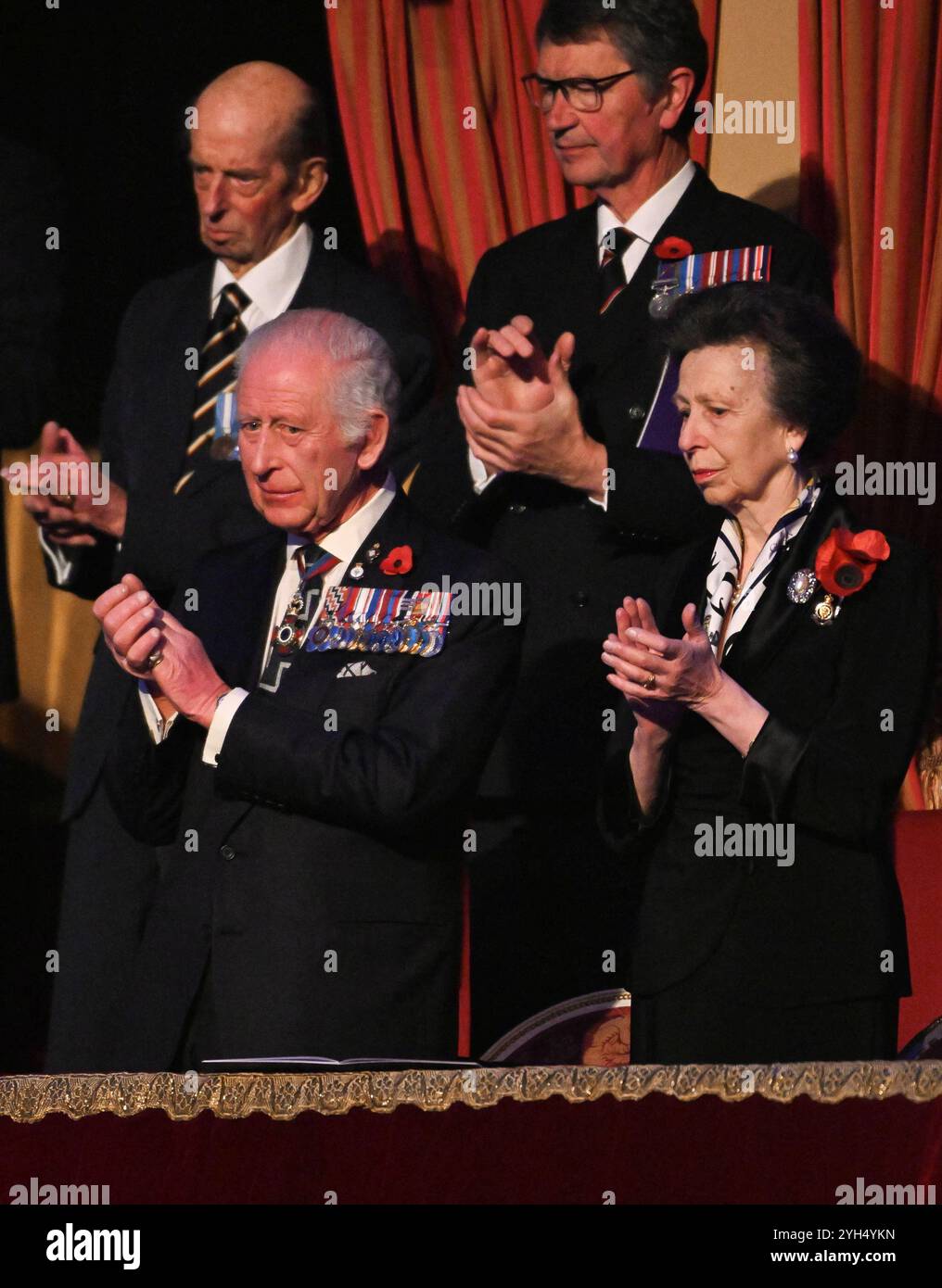 King Charles III and the Princess Royal with the Duke of Kent and Vice ...