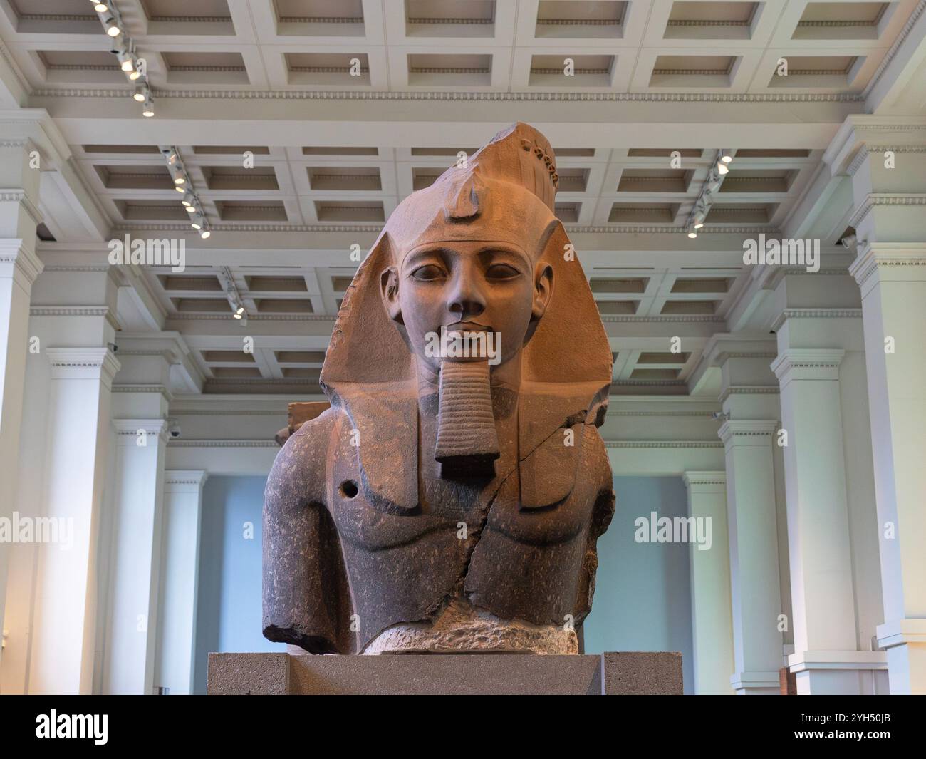Statue of Egyptian pharaoh Ramesses II in British Museum, London Stock ...