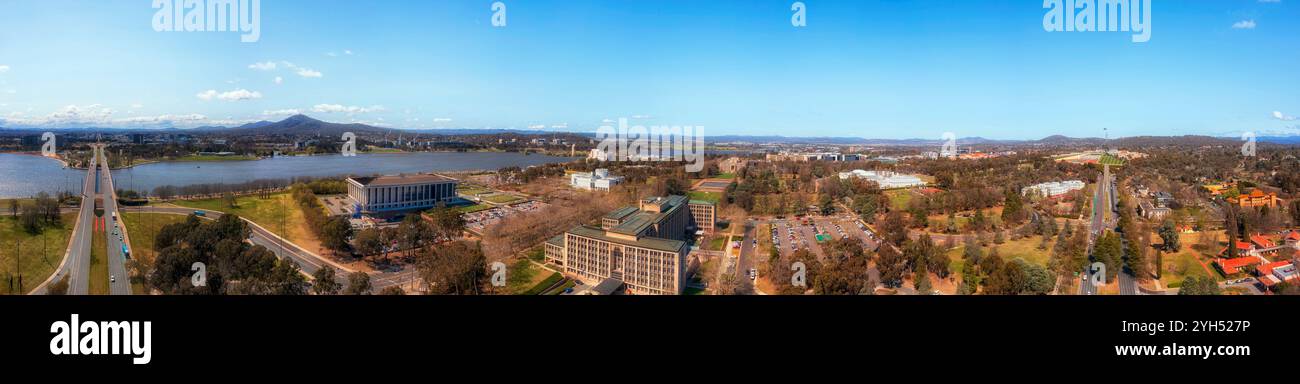 Aerial panorama of Canberra city in Australia Stock Photo - Alamy