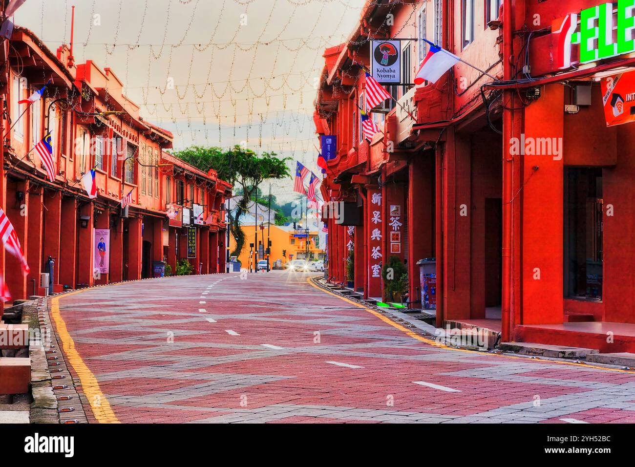 Malacca, Malaysia - 7 Oct 2024: Historic heritage street leading to the ...